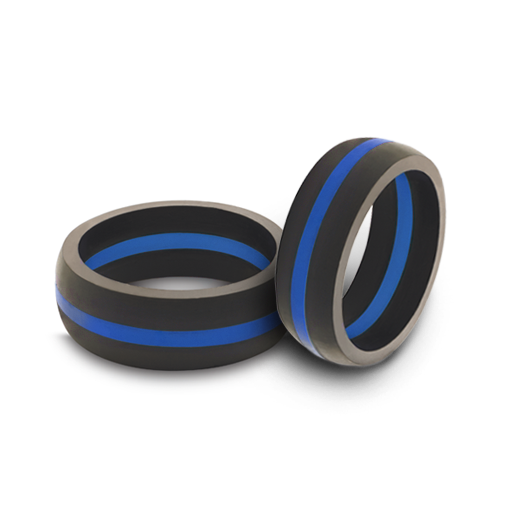 Five Assorted Thin Blue Line Rings by QALO – West Orange Jewelers